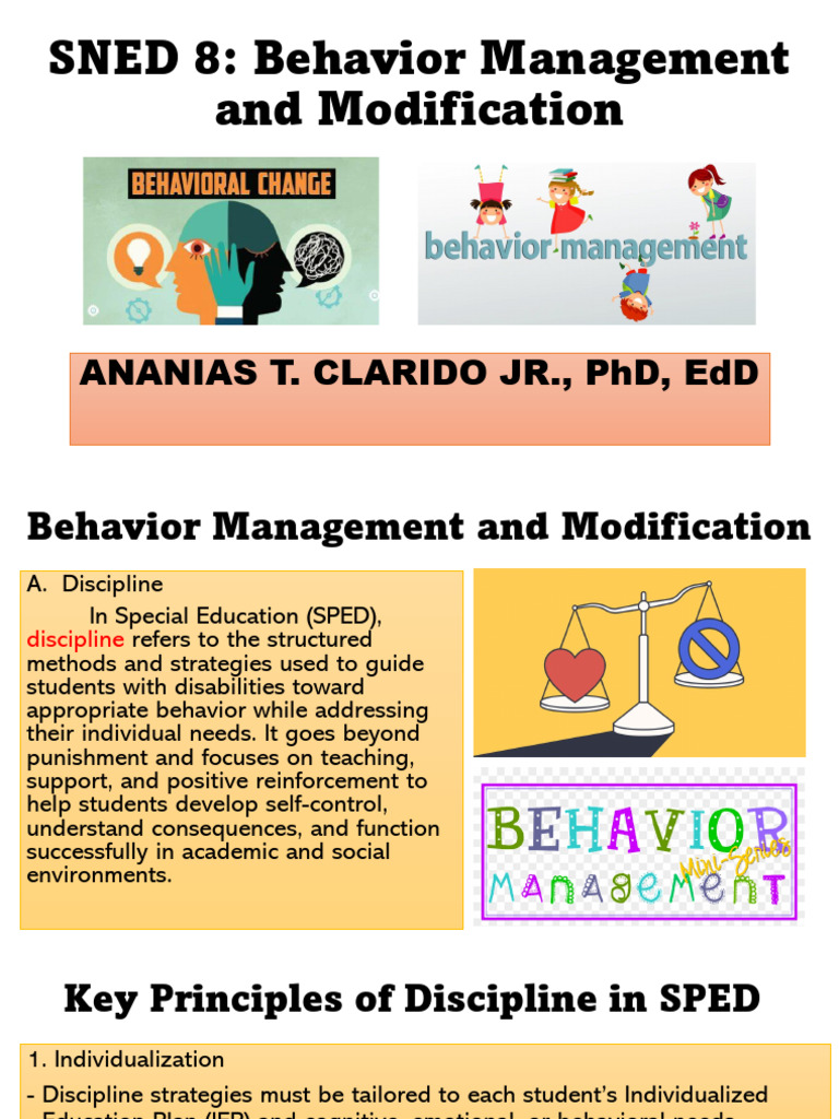 SPED Behavior Management Strategies | PDF | Autism | Special Education
