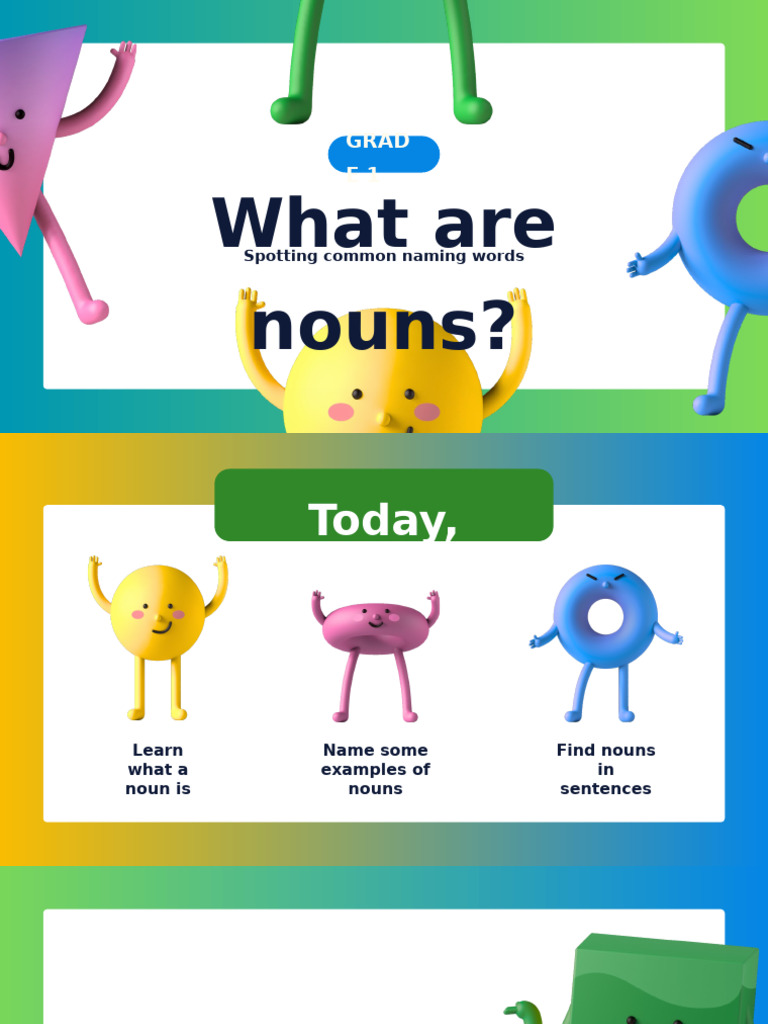 Understanding Nouns for Grade 1 | PDF