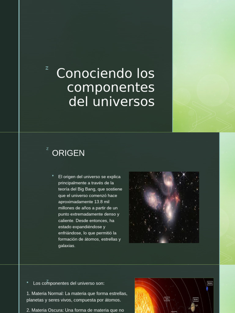Conociendo Los Componentes Del Universos | PDF