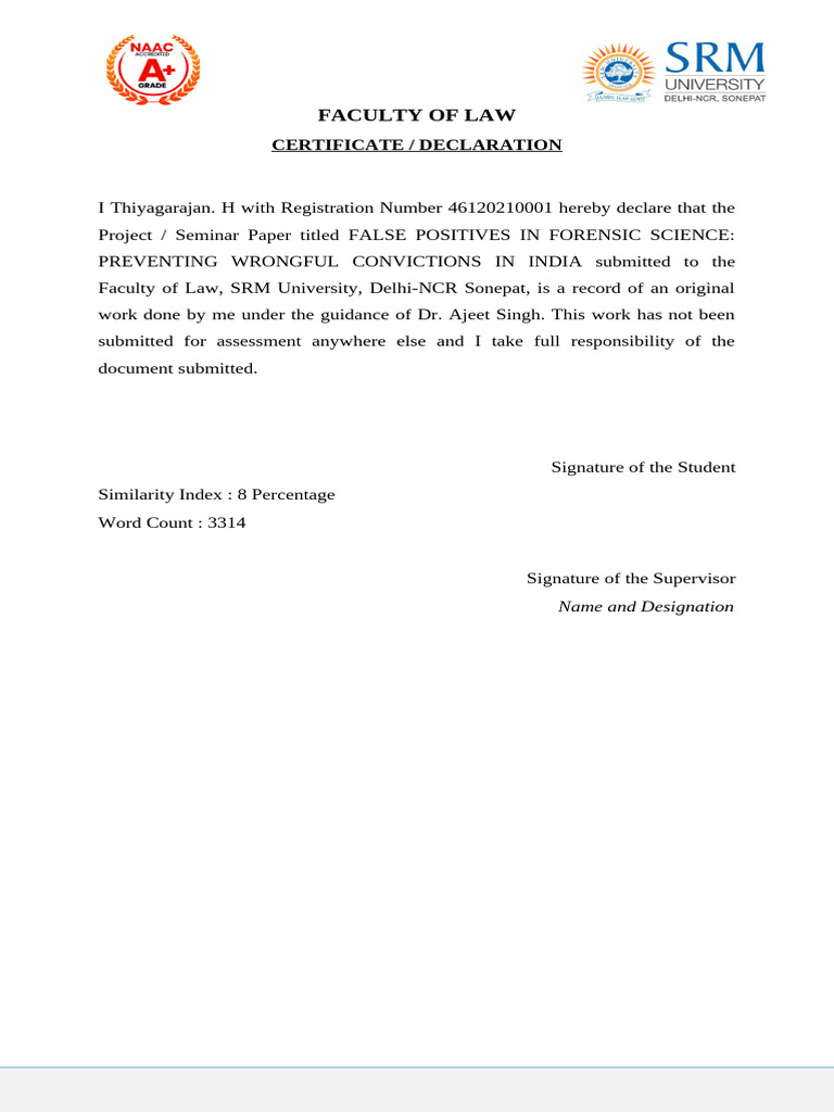 Declaration Form Research | PDF