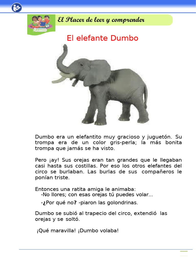8 Lectura El Elefante Dumbo | PDF