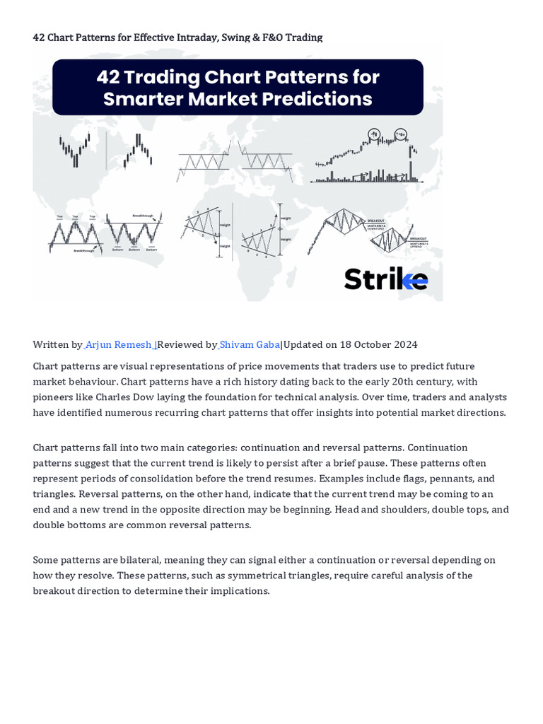 42 Chart Patterns For Effective Intraday | PDF | Market Trend ...
