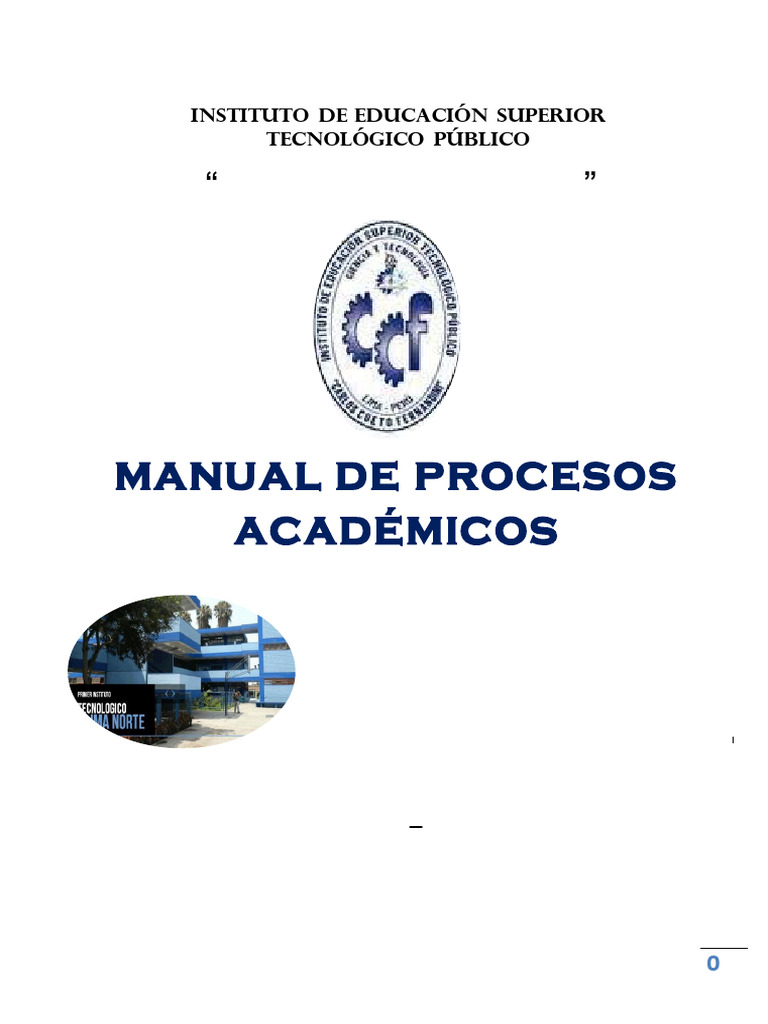 Manual de Procesos Académicos IESTP CCF | PDF | Estudiantes | Institución