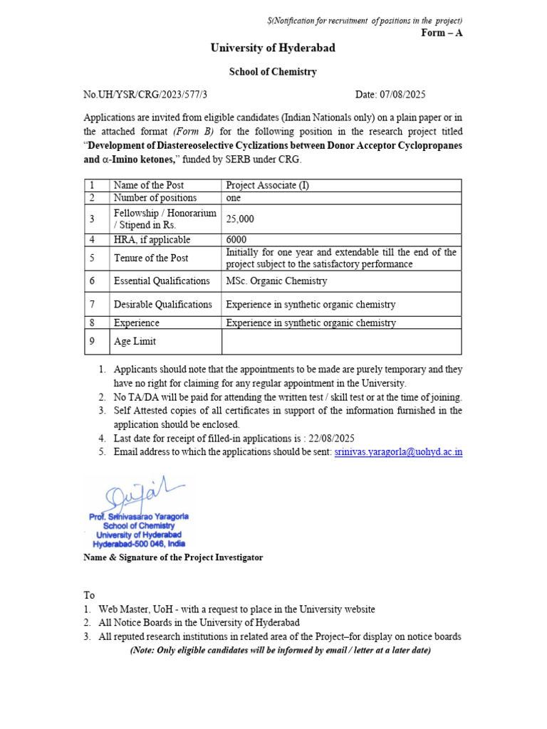 Project Position Advertisemnet | PDF