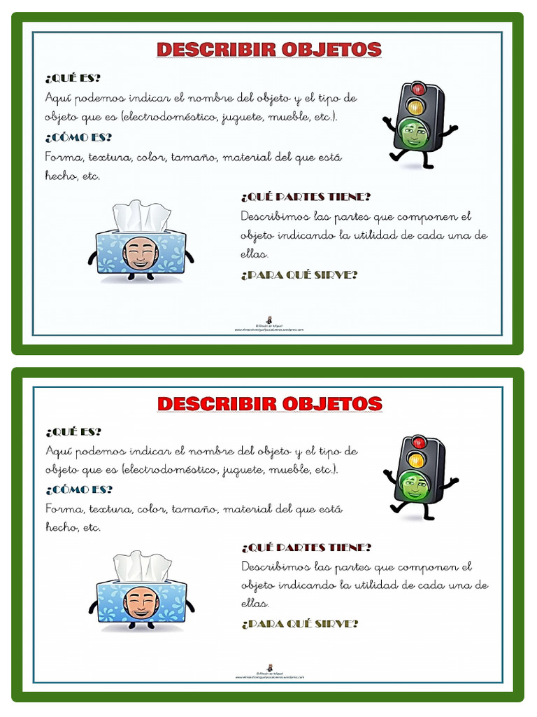 ficha de descripcion de objetos | PDF