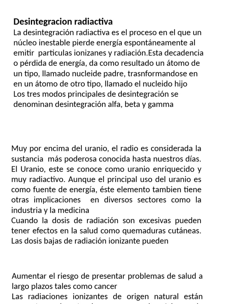 Decaimient Expon (Desint Rad Ejer Res) 24 | PDF | Desintegración ...