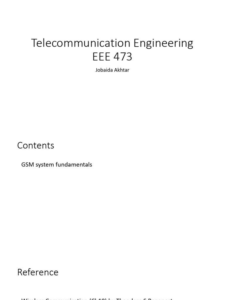 Gsm System Fundamentals And Architecture Pdf