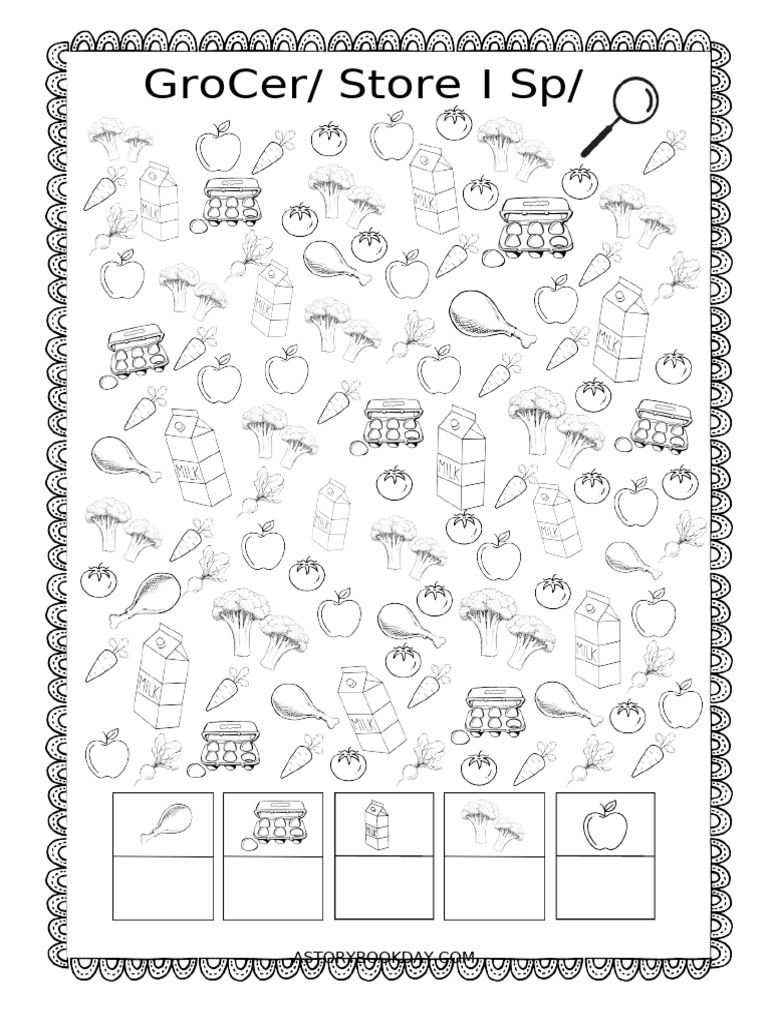 Free Printable Grocery Store I Spy | PDF