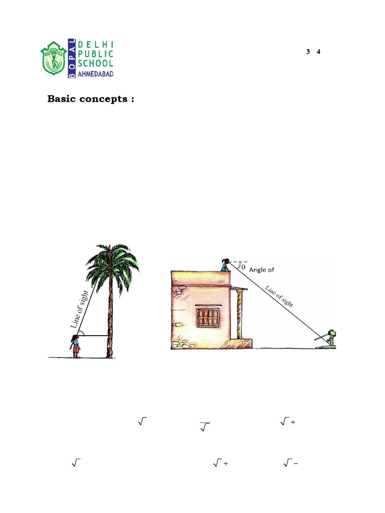 CH 9 Application of Trigno Assignment Class X 2023-24 | PDF | Cliff | Angle