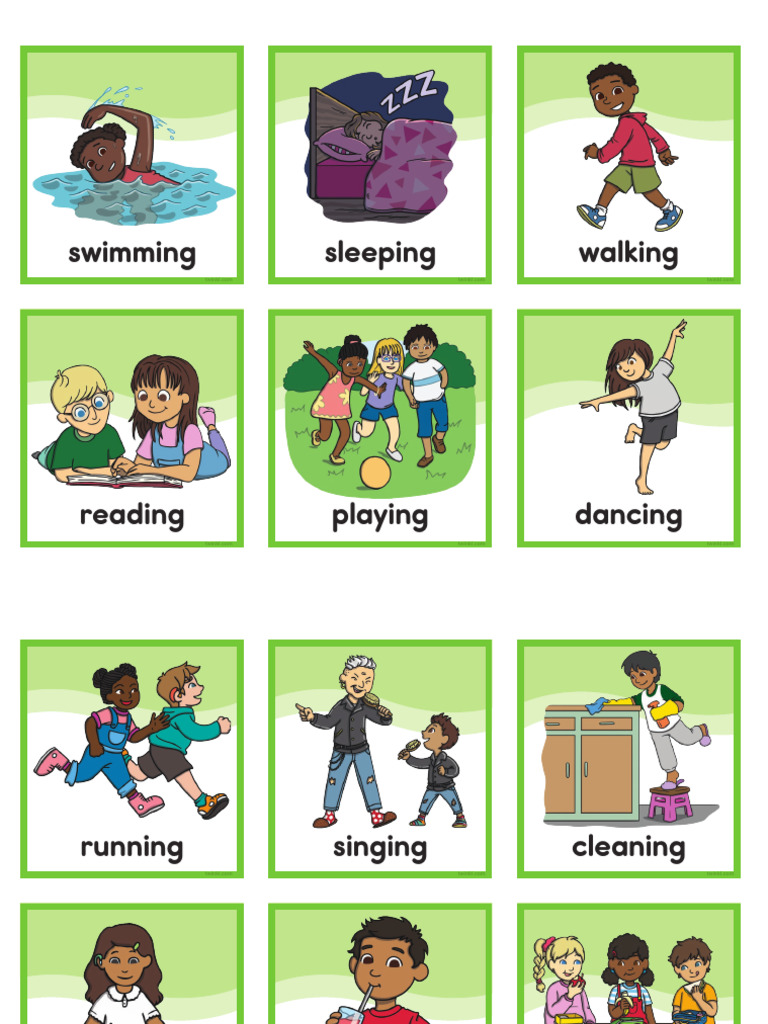 Color What Are You Doing Flash Cards | PDF