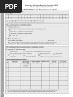 UBO Declaration Form | PDF | Companies | Ownership