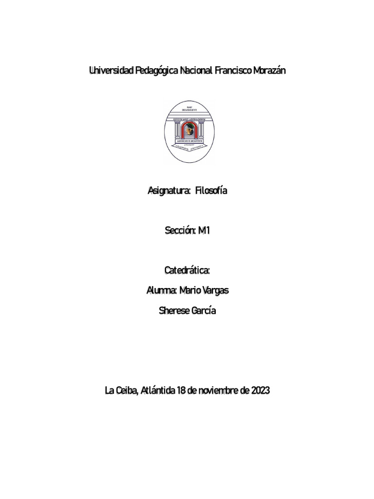 Filosofia Cuestionario Sherese Garcia | PDF