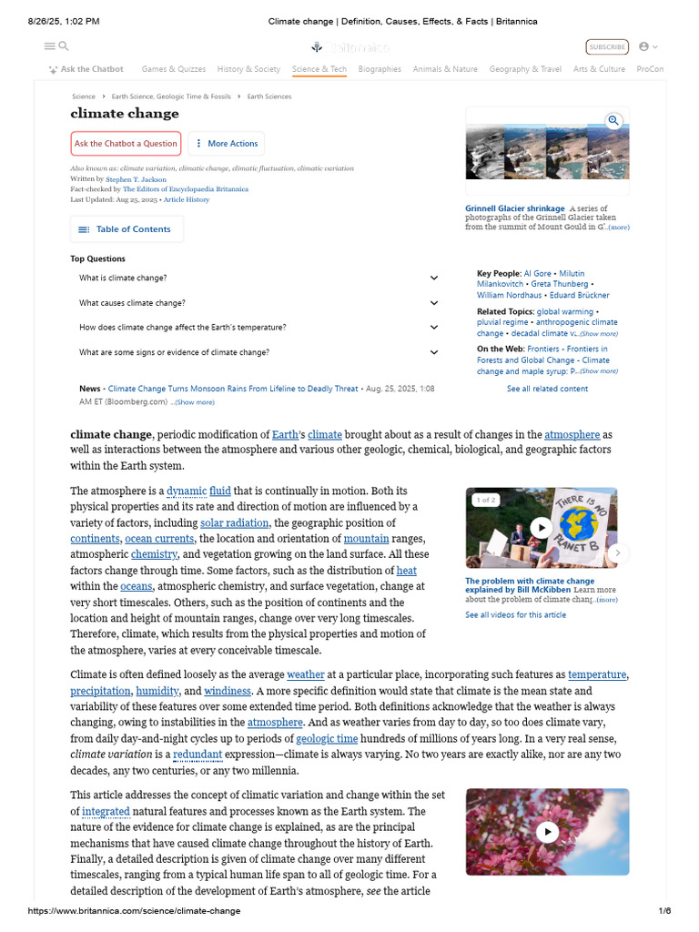 Climate Change Definition Causes Effects Facts Britannica