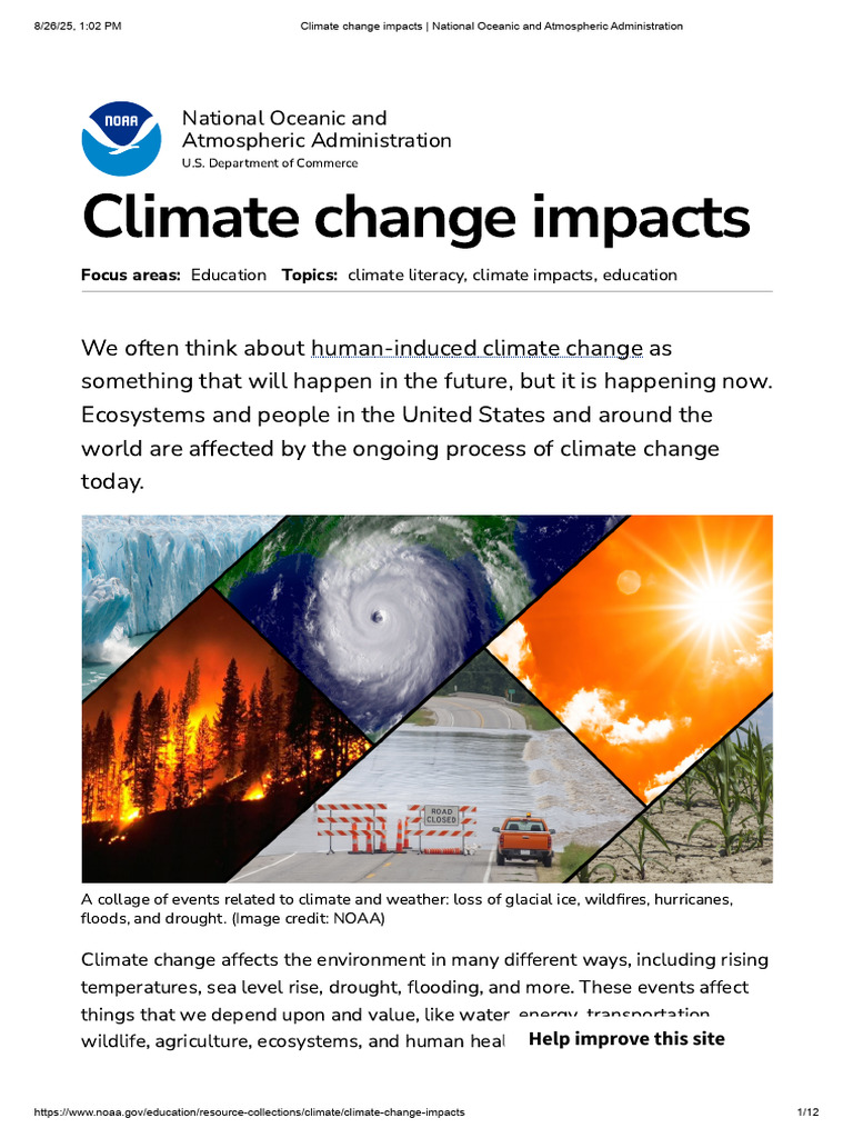 Climate Change Impacts on Society | PDF | Climate Change | Sea Level Rise