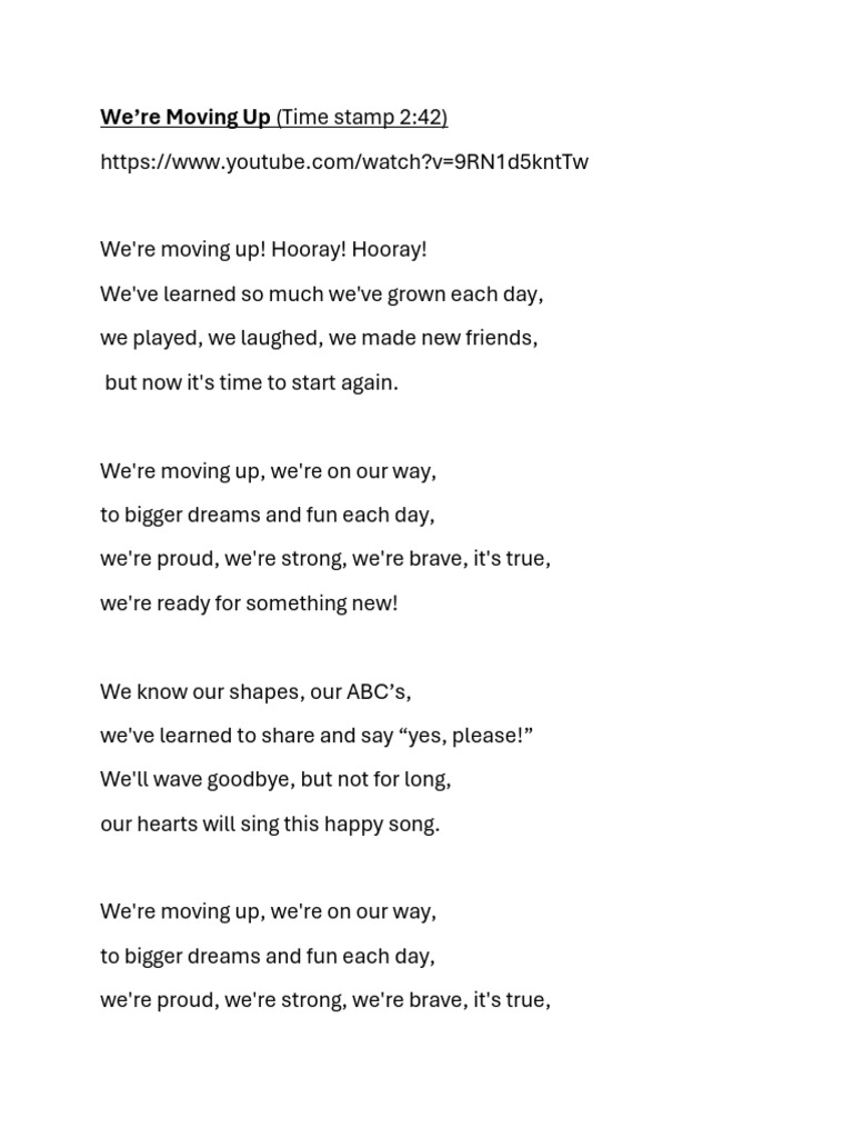Moving Up: A Graduation Celebration | PDF