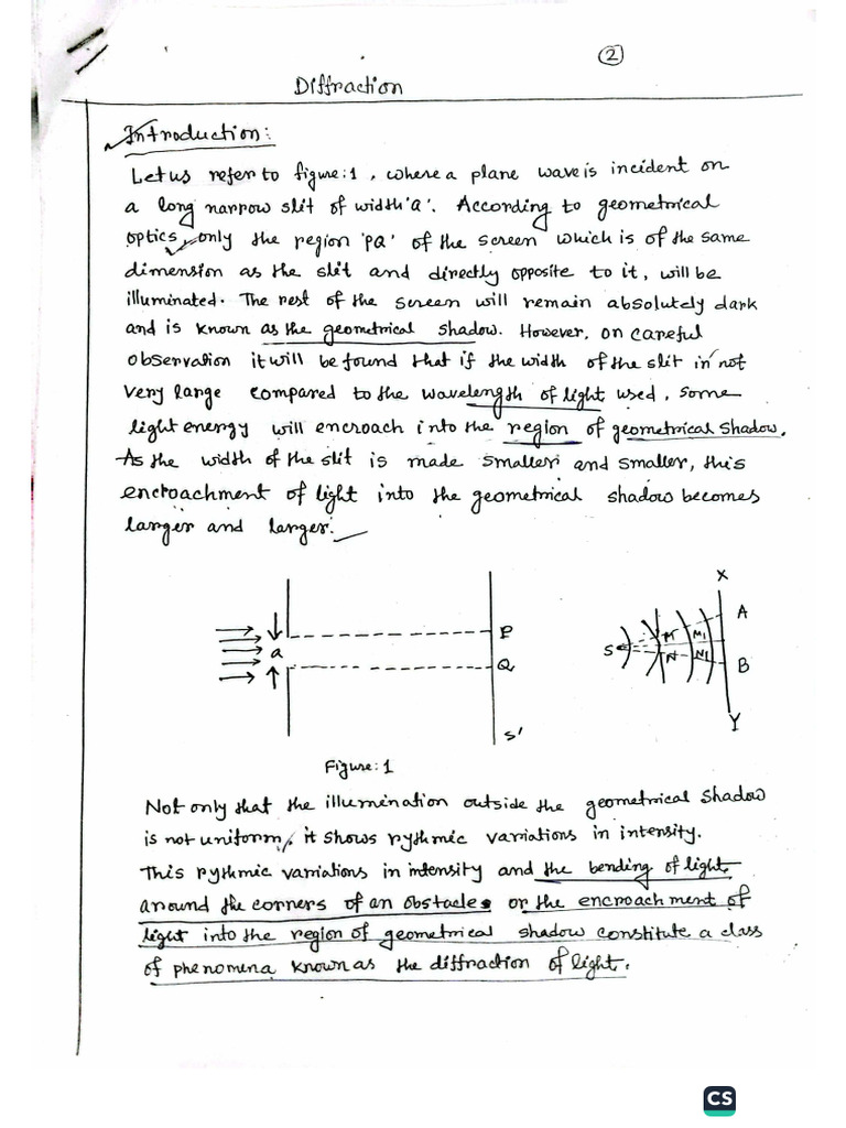 Diffraction (Hand Note) | PDF