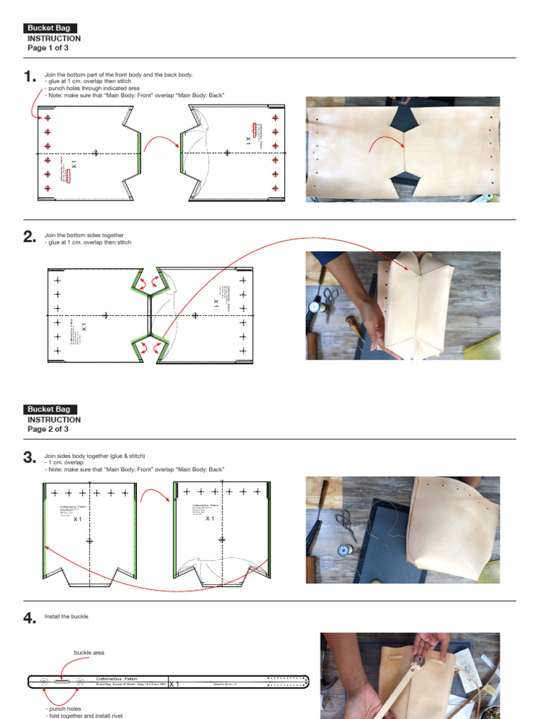 Bucket Bag Instruction | PDF | Tools