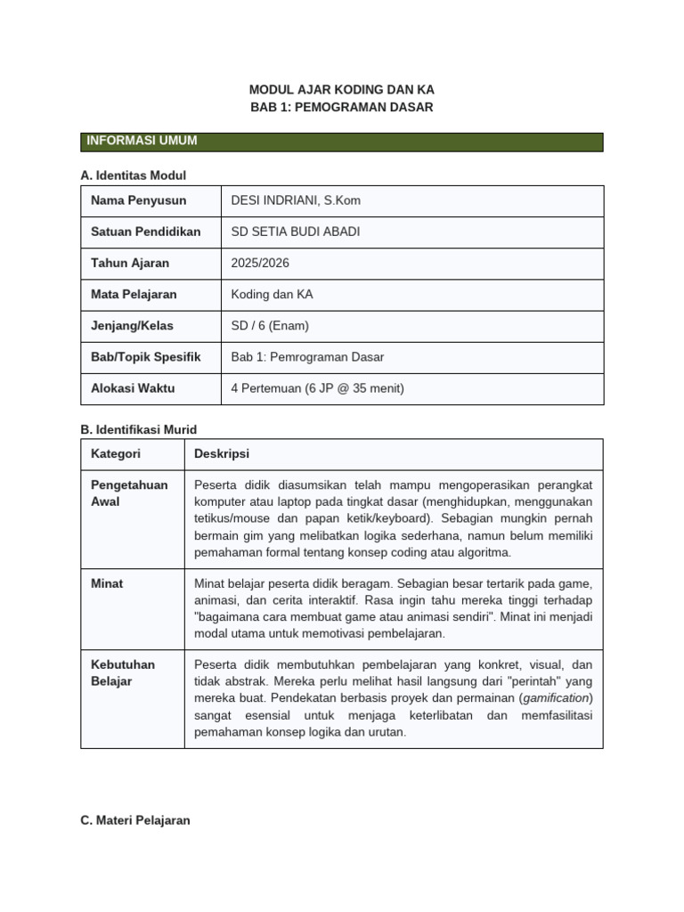 Tik Kls 5 Coding | PDF