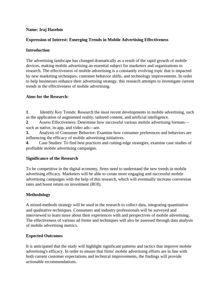 IRAJ - Expression of Interest - Emerging Trends in Mobile Advertising ...