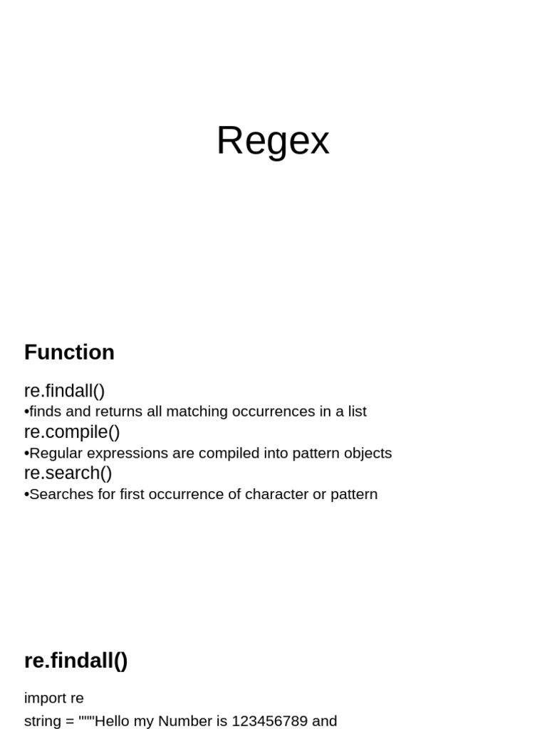 Regex | PDF