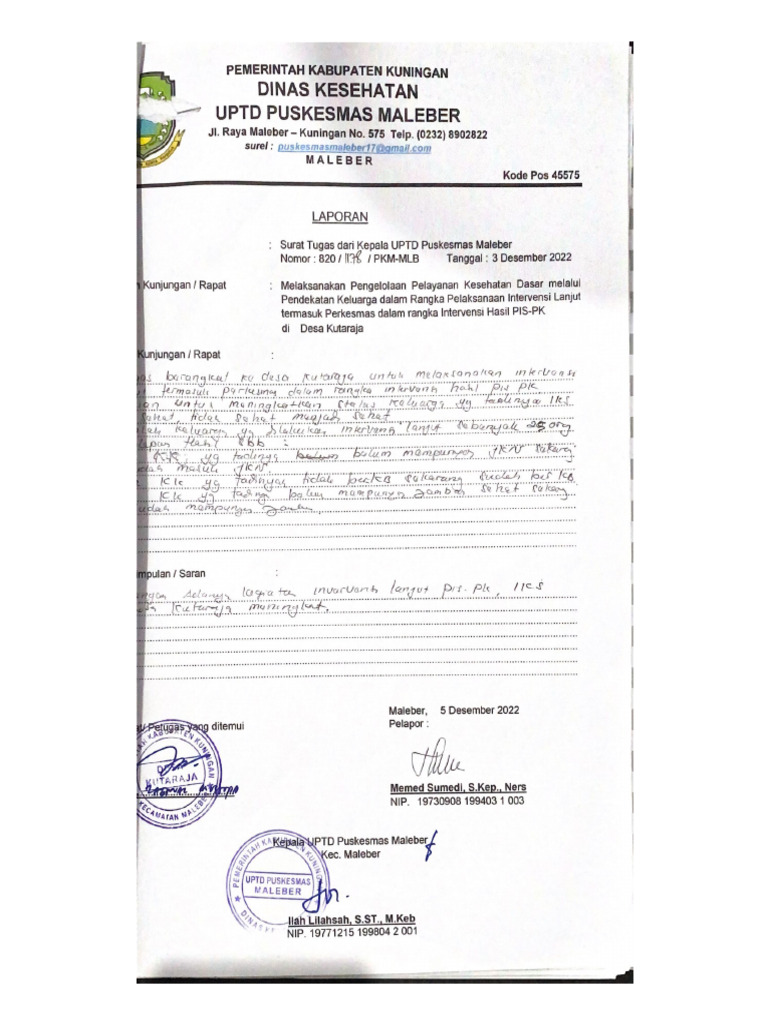 Laporan Hasil Kegiatan PIS-PK | PDF