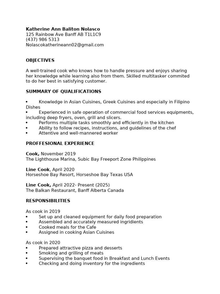 Resume - Katherine Ann B. Nolasco | PDF