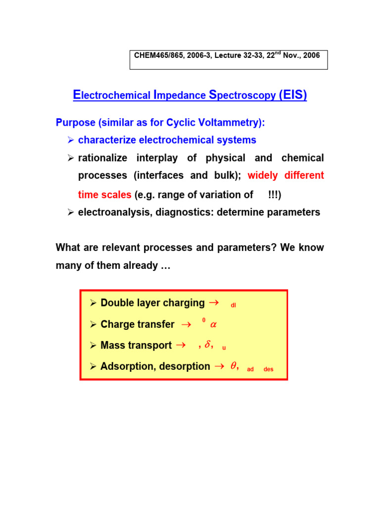 Understanding Electrochemical Impedance Spectroscopy | PDF ...