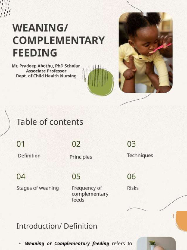 Weaning Feeding | PDF