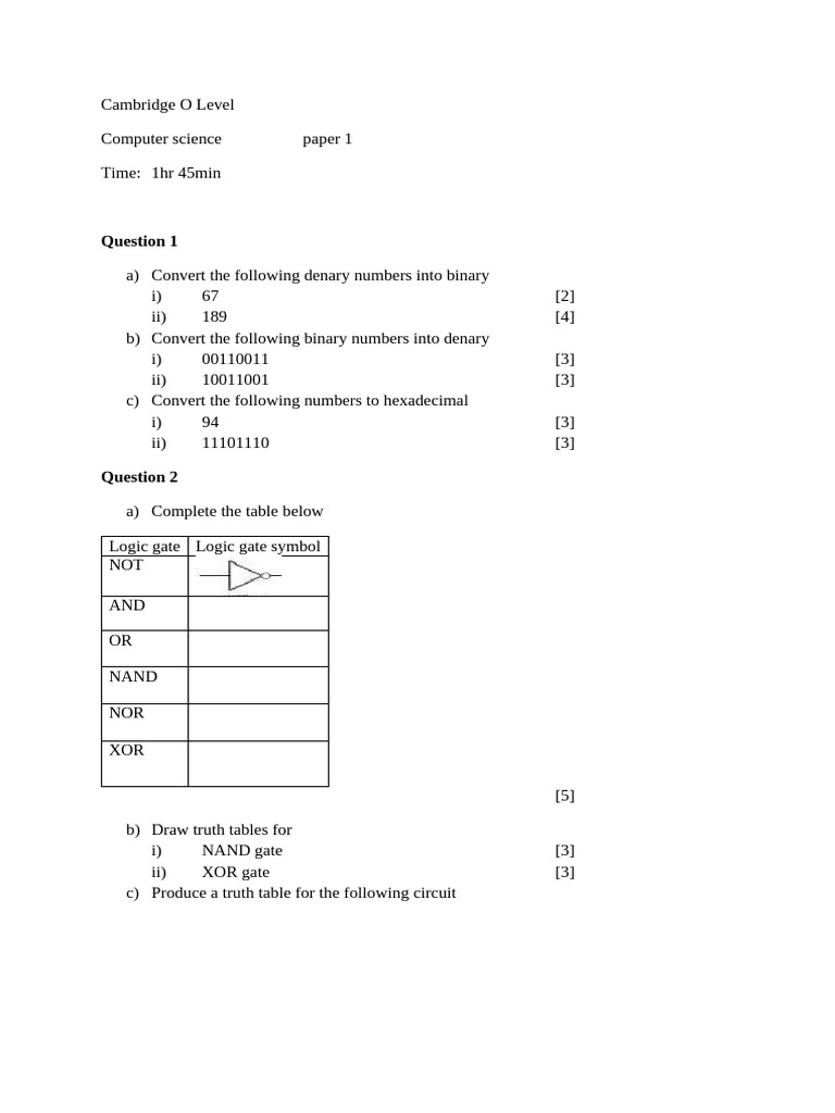 Form 3 Mid-Year Exam 2025 | PDF | Computer Engineering | Computing