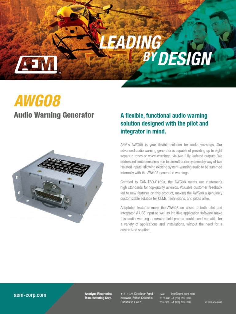 AEM AWG08: Advanced Aural Warning System | PDF | Electrical Engineering ...