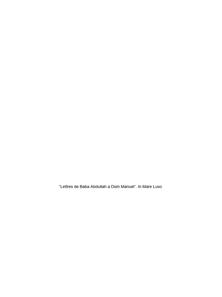 Carta de Baba Abdullah ANTT-CART-891,1-09 | PDF