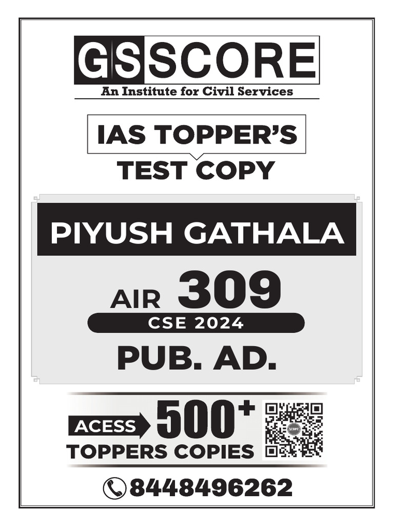 Public Administrtion Topers Copy Pubad Piyush - 7 | PDF