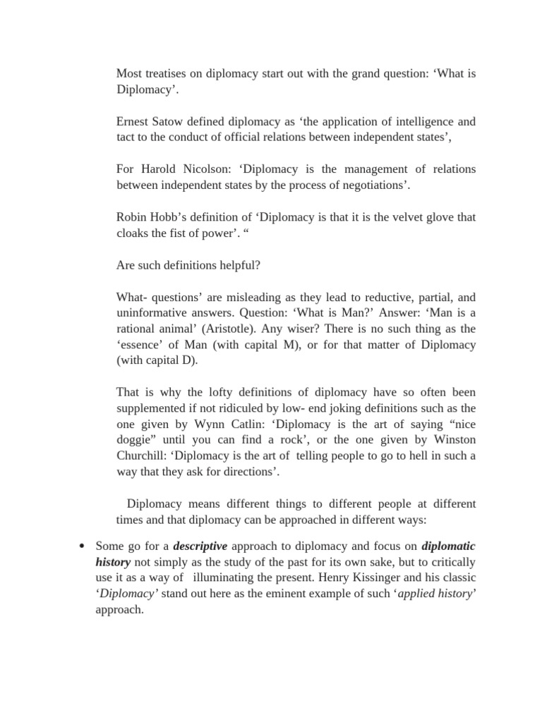 Deflating Diplomacy: A Practical Approach | PDF | Diplomacy