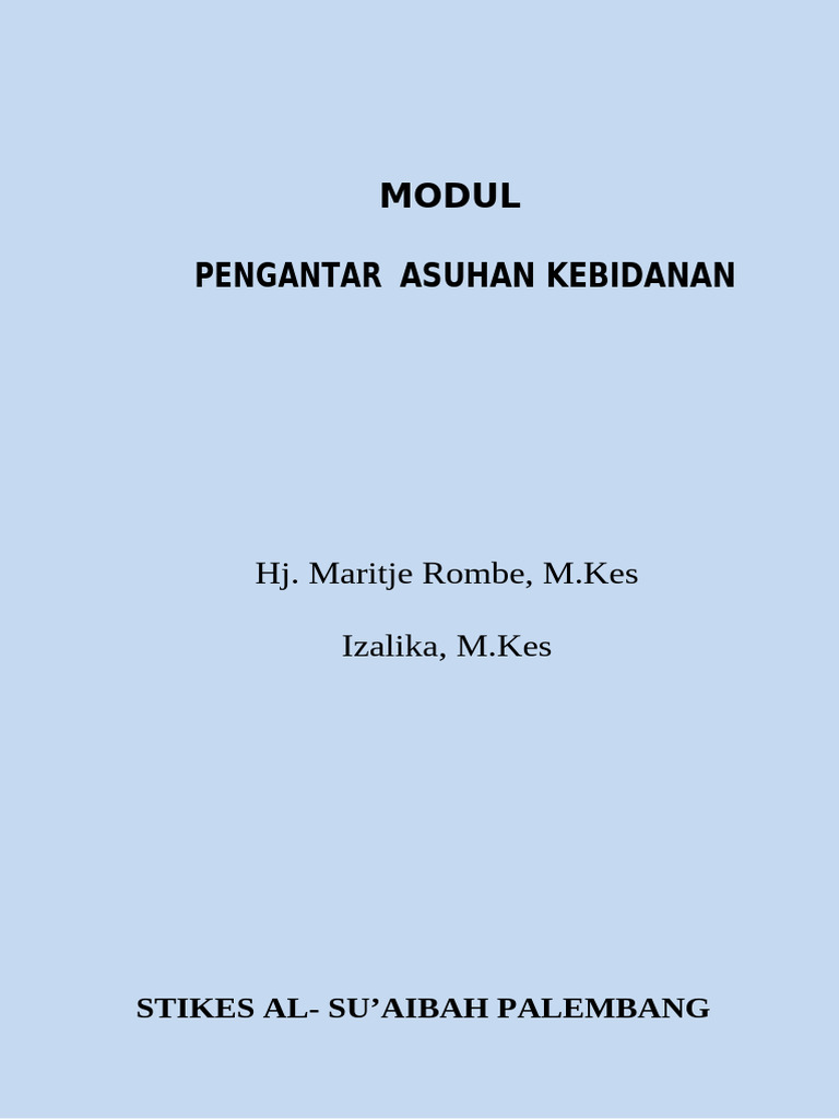 Modul Pengantar Asuhan Kebidanan | PDF