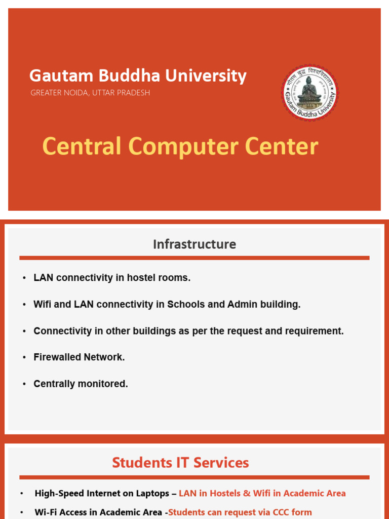 Gautam Buddha University IT Services Overview | PDF