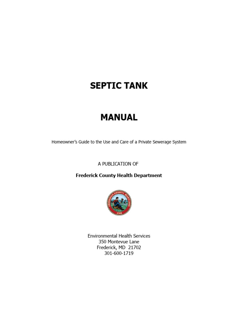 Homeowner's Septic Tank Maintenance Guide | PDF | Septic Tank | Sewage ...
