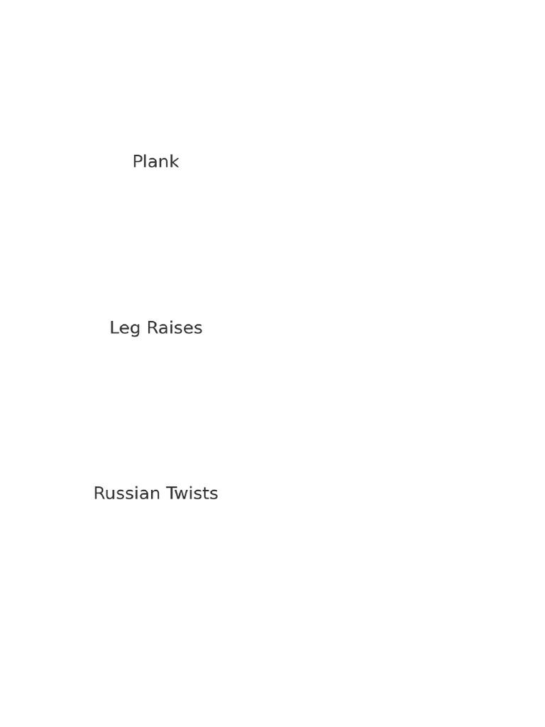 Illustrated Core and Lower Body Workouts | PDF