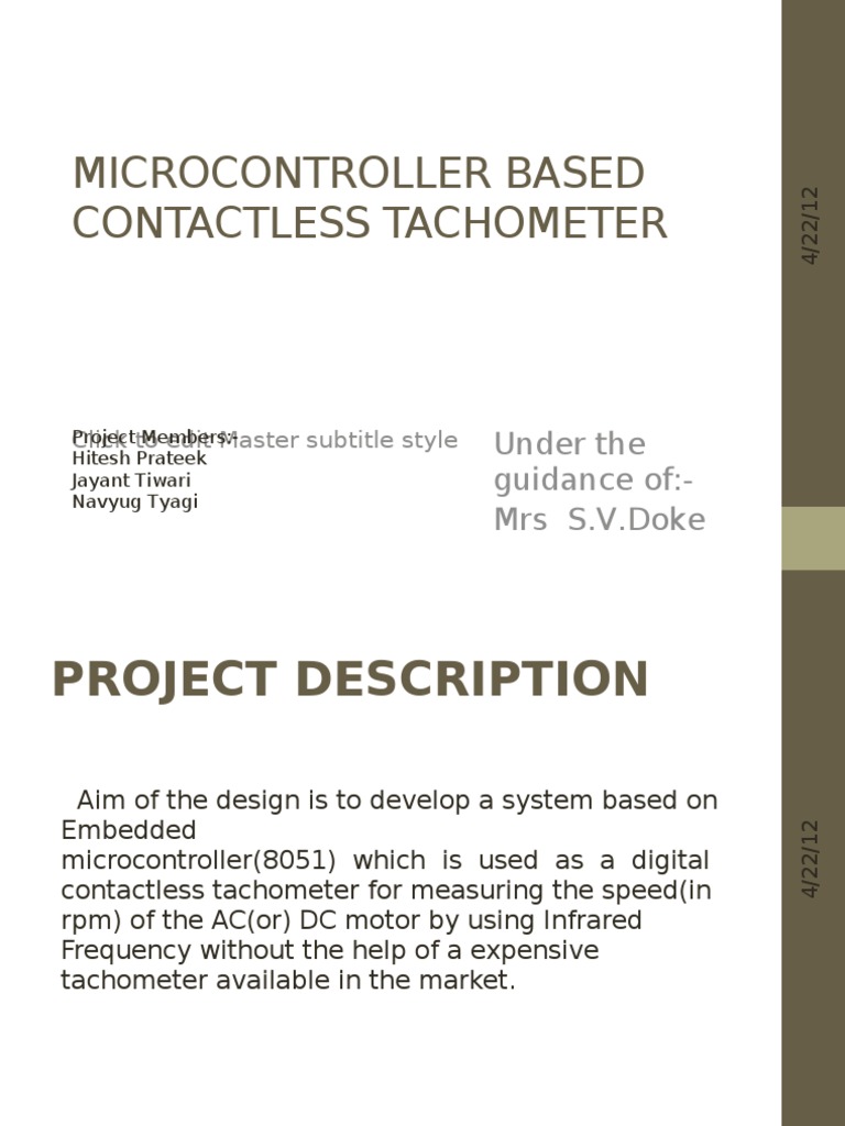 Contactless Tachometer Design | PDF | Electronic Engineering ...