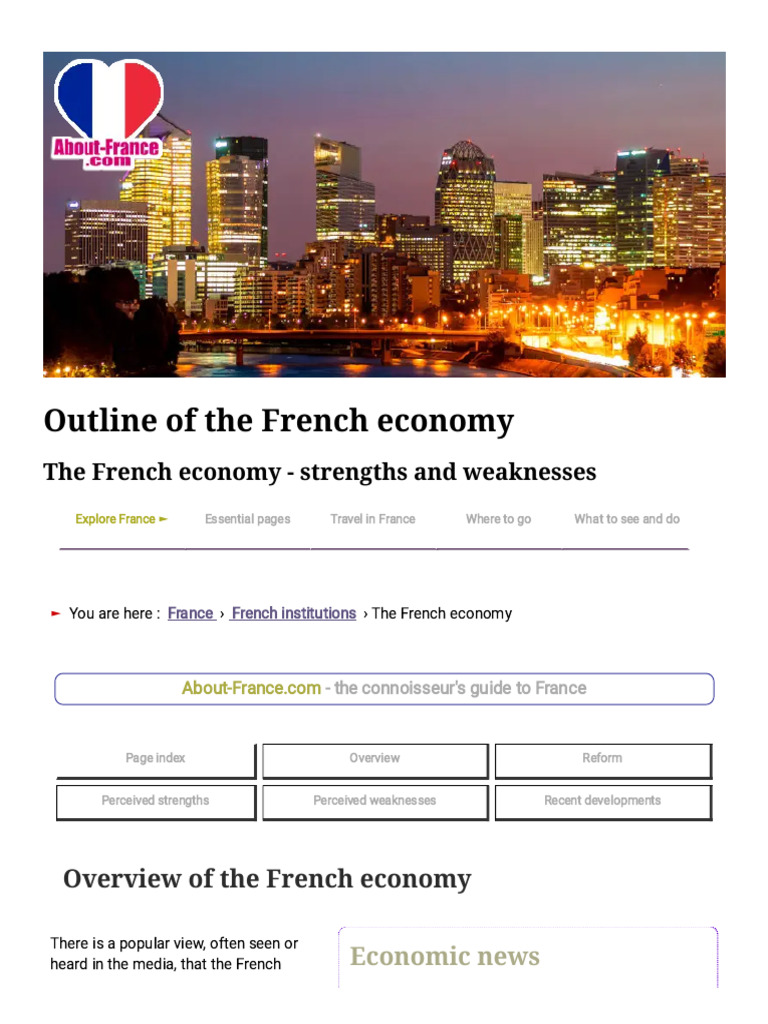 France's Economic Strengths and Challenges | PDF | Cost Of Living ...