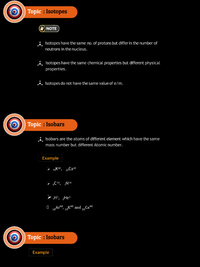 Isotopes, Isobars, and Isosteres Explained | PDF | Electromagnetic ...