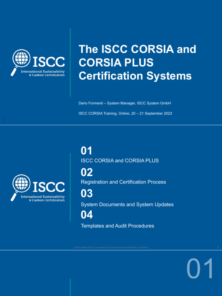 ISCC CORSIA Certification Overview | PDF | Audit