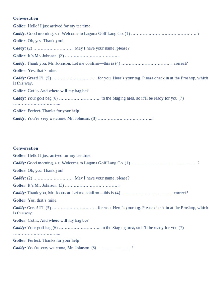 Valet | PDF | Golf Course | Summer Sports