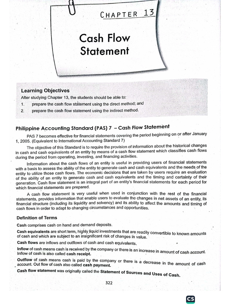 Chapter 13 - Cash Flow Statement | PDF