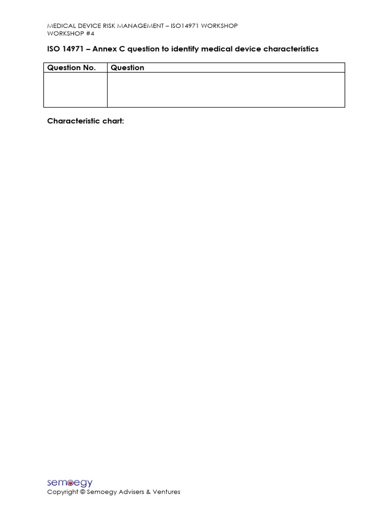 ISO 14971 Annex C Checklist Guide | PDF