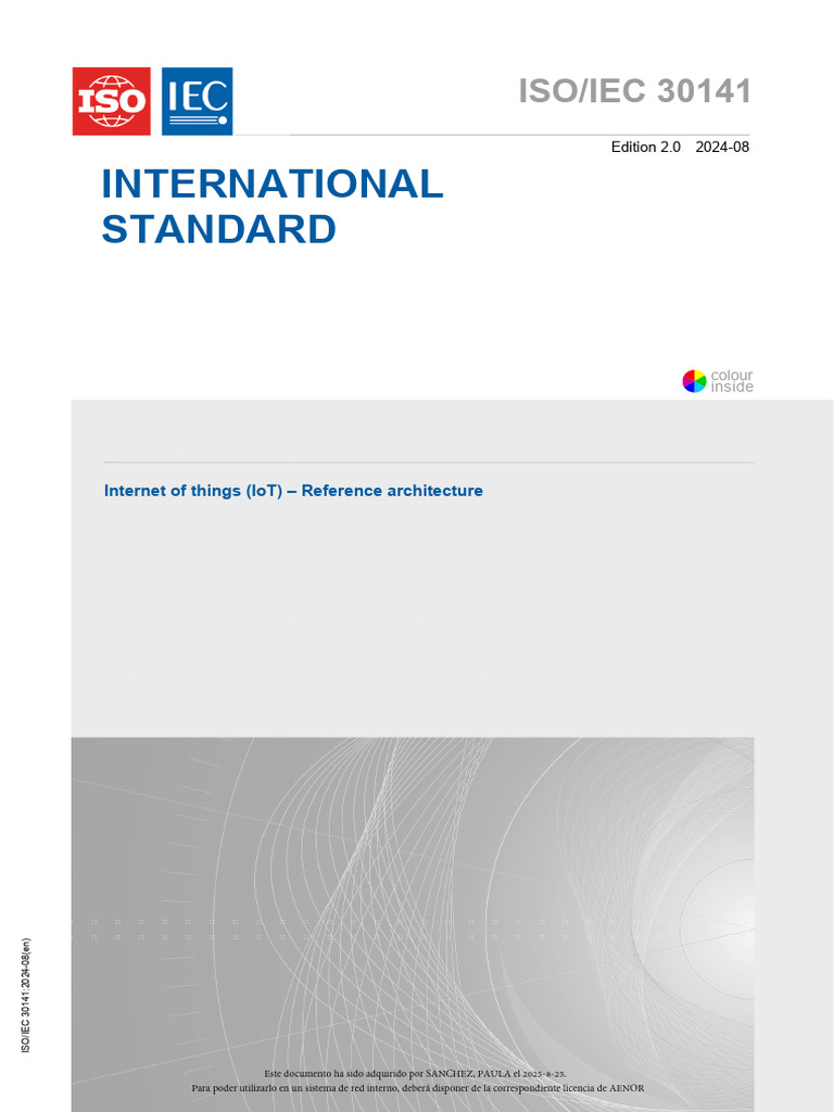ISO/IEC 30141:2024 IoT Reference Architecture | PDF | Internet Of ...