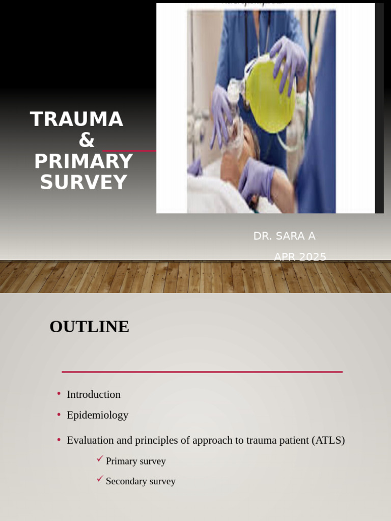 1.trauma & Primary Survey | PDF | Breathing | Shock (Circulatory)