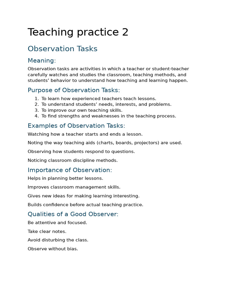 B Ed Teaching Practice Essentials Pdf Teachers Lesson Plan