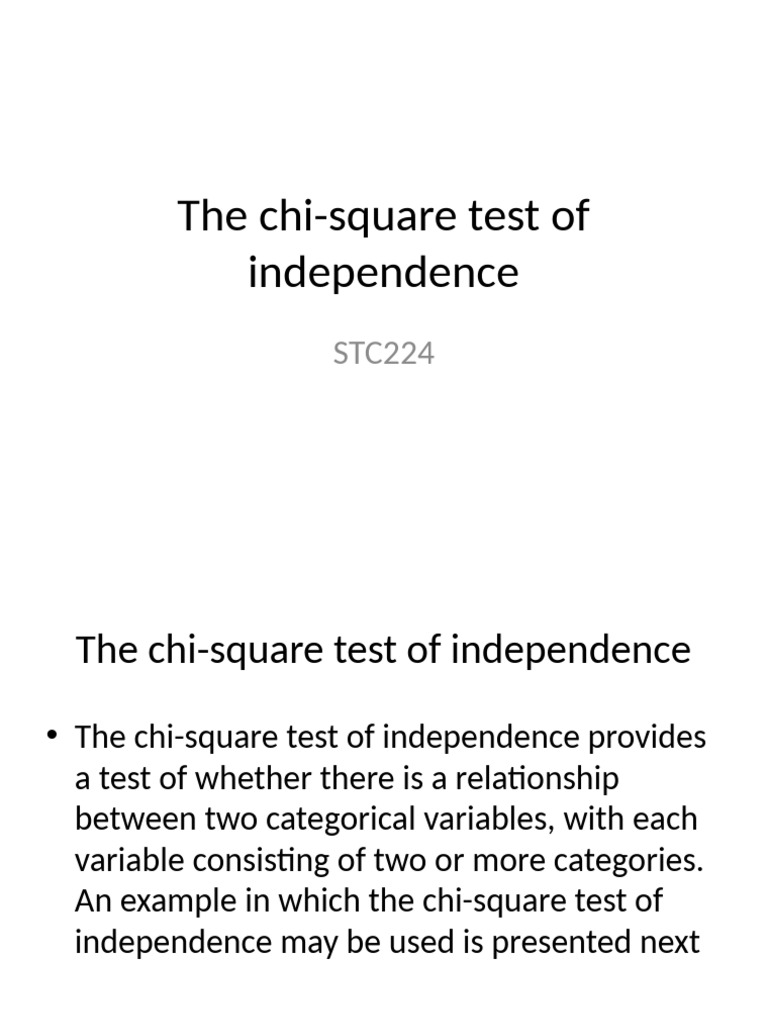 Chi-Square Test of Independence Guide | PDF | Hypothesis | P Value