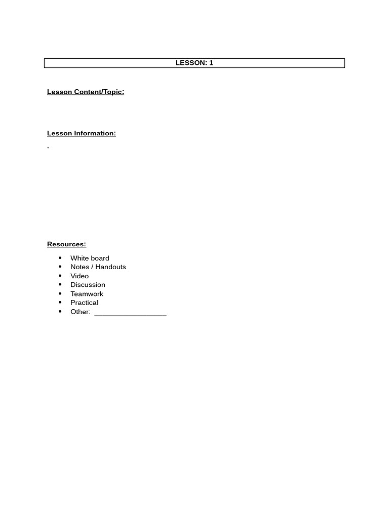 LESSON Plan Demo | PDF