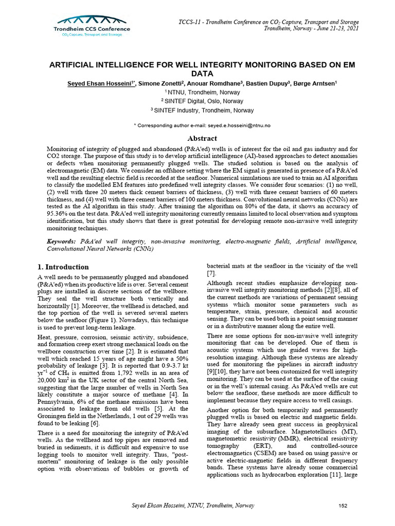 Artificial Intelligence For Well Integrity Monitoring Based On em Data ...